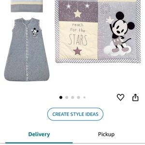 Disney | Bedding | Mickey Mouse 4piece Crib Bedding Set Gray | Poshmark